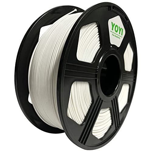 YOYI YOYI PLA+ 3D Printer Filament, PLA Plus Filament 1.75 mm, Dimensional Accuracy +/- 0.02 mm, 1kg Cardboard Spool (2.2lbs), PLA+ White