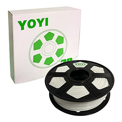 YOYI YOYI PLA+ 3D Printer Filament, PLA Plus Filament 1.75 mm, Dimensional Accuracy +/- 0.02 mm, 1kg Cardboard Spool (2.2lbs), PLA+ White