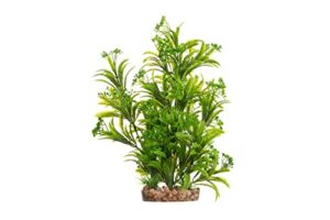 cnz aquarium decor fish tank decoration ornament artificial plastic plant green, 11.8-inch