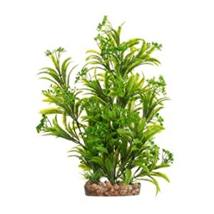 CNZ Aquarium Decor Fish Tank Decoration Ornament Artificial Plastic Plant Green, 11.8-inch