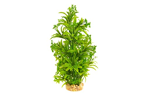 CNZ Aquarium Decor Fish Tank Decoration Ornament Artificial Plastic Plant Green, 11.8-inch