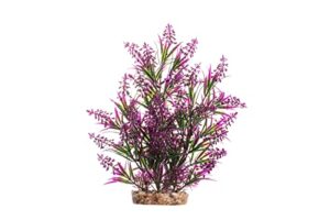 cnz aquarium decor fish tank decoration ornament artificial plastic plant green/purple, 11.8-inch