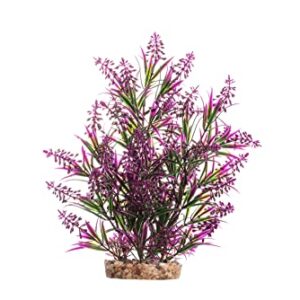 CNZ Aquarium Decor Fish Tank Decoration Ornament Artificial Plastic Plant Green/Purple, 11.8-inch