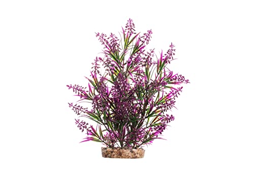 CNZ Aquarium Decor Fish Tank Decoration Ornament Artificial Plastic Plant Green/Purple, 11.8-inch