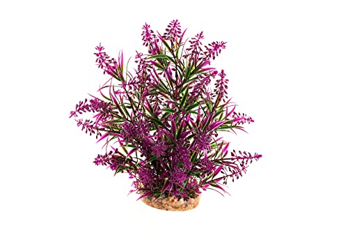 CNZ Aquarium Decor Fish Tank Decoration Ornament Artificial Plastic Plant Green/Purple, 11.8-inch