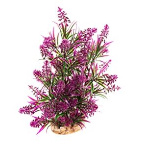 CNZ Aquarium Decor Fish Tank Decoration Ornament Artificial Plastic Plant Green/Purple, 11.8-inch