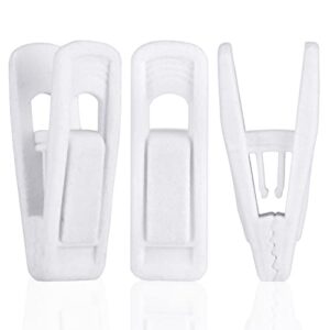 tinfol white velvet hanger clips, 24pcs pants hangers clips, non-slip flocked finger clothes clips perfect for thin velvet hangers