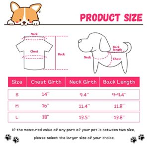 8 Pieces Pet Shirts Printed Puppy Shirts Soft Dog Shirt Pullover Dog T Shirts Cute Dog Sweatshirts Valentine's Day Puppy Girl Clothes Dog Outfits Small Dog for Pet Dogs Cats (Cute Pattern,Size S)