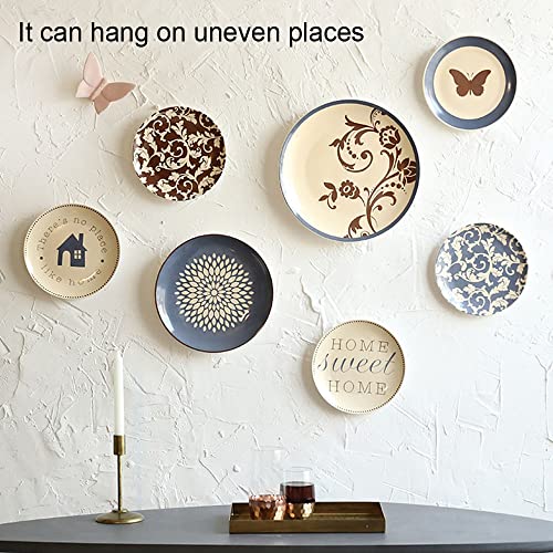 RESHANG 20set 1.25 Inch Plate Hangers for The Wall and Hangers Kit, Wall Plate Hangers for Home Office Photo Frames and Decorative Plates Board Painting, White