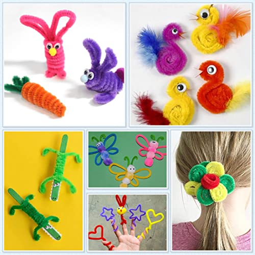 Praisebank Pipe Cleaners, Pipe Cleaners for Crafts (200pcs 20 Multi-Colored),12 inch Long Pipe Cleaners in 20 Colors.