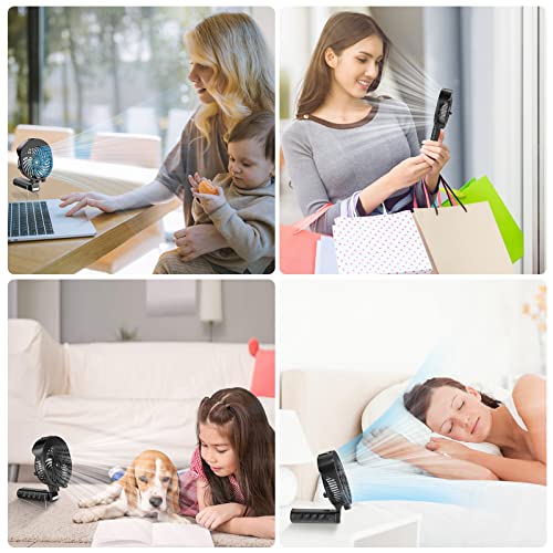 Portable Misting Fan, 55ML Large Water Tank Personal Handheld Mister Fan, Rechargeable Battery Operated Fan with Spray Mist Fan, 180° Foldable, 3 Speeds, for Home, Office, Outdoor, Disney, Travel