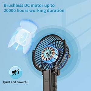 Portable Misting Fan, 55ML Large Water Tank Personal Handheld Mister Fan, Rechargeable Battery Operated Fan with Spray Mist Fan, 180° Foldable, 3 Speeds, for Home, Office, Outdoor, Disney, Travel