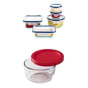 pyrex storage container set 10 piece + 1 cup storage container bundle