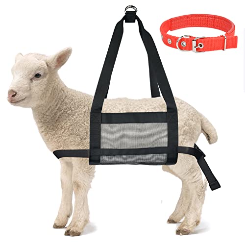 Calf Sling for Weighing Small Animals Calf Hanging Weight Scale Sling with Adjustment Strap Livestock Sling with Livestock Collar Hang Scale for Weighing Calve Lamb Goat Alpacas Newborn Livestock Dog