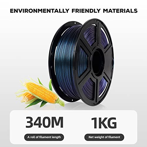 FLASHFORGE 3D Printer Filament Color Changeable PLA Filament 1.75mm, Different Color by Light, Perfectly Hide The Layer Line, 1kg (2.2lbs) Spool-Dimensional Accuracy +/- 0.02mm (Burnt Titanium, PLA)