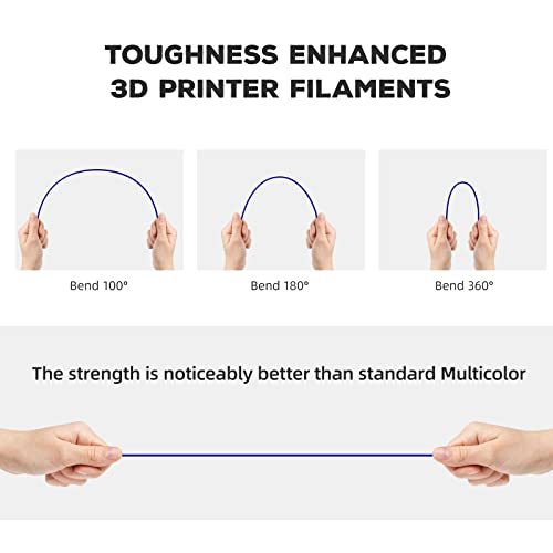 FLASHFORGE 3D Printer Filament Color Changeable PLA Filament 1.75mm, Different Color by Light, Perfectly Hide The Layer Line, 1kg (2.2lbs) Spool-Dimensional Accuracy +/- 0.02mm (Burnt Titanium, PLA)