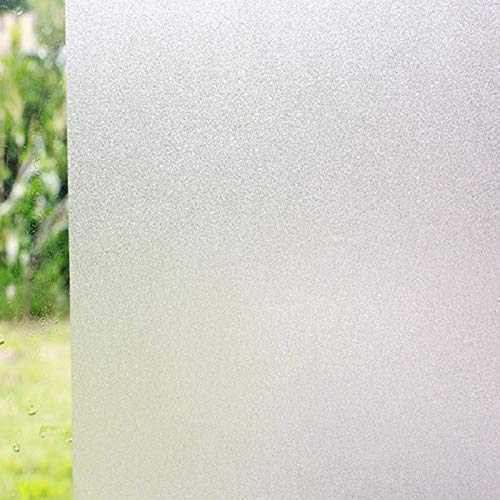 Instruban Window Privacy Film, Frosted Glass Covering for Bathroom, Opaque Static Cling Heat Control Door Sticker for Office Living Room, Non-Adhesive (Matte, 35.4 x 78.7 inches)