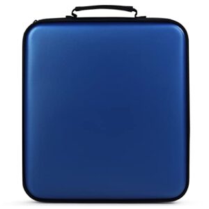 timcorr cd case dvd holders storage - 432 capacity portable disc organizer & cd wallet binder sleeve holder for car travel | media (blue)