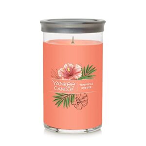 yankee candle tropical breeze signature medium pillar candle, 14.25oz