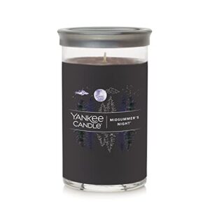 yankee candle midsummer's night® signature medium pillar candle, 14.25oz,black