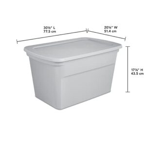 Sterilite 30 Gallon 17366A06 30 Gallon/114 Liter Tote, Cement, 6-Pack