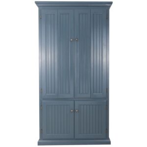 Eagle Furniture Manufacturing Coastal Computer Armoire Workstation, Large, Smoky Blue