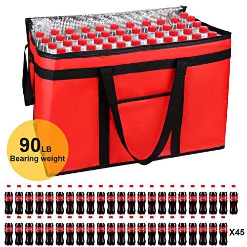 Extra large XXXL Insulated Food Delivery Bag Cooler Bags Keep Food Warm Catering Therma for doordash Catering Cooler Bags Keep Food Warm Catering Therma Catering Shopper hot XXXL warming RED Pizza