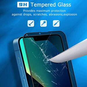 Cnarery [2 Pack] Privacy Screen Protector for iPhone 14/iPhone 13/iPhone 13 Pro, Anti Spy Tempered Glass with Alignment Frame Full Coverage Easy Installation Anti-peeping