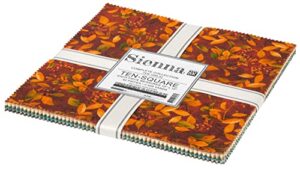 sienna ten square 42 10-inch squares layer cake robert kaufman fabrics ten-1086-42