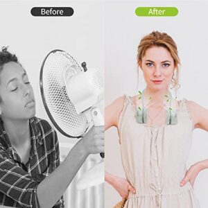 Portable Neck Fan, 1600 mAh Bladeless Personal Fan, USB Rechargeable (3 Speed Adjustable) Wearable Cooling Head Fan, 360 Degree Free Rotation, Suitable For Travel, Sports, Office, Reading