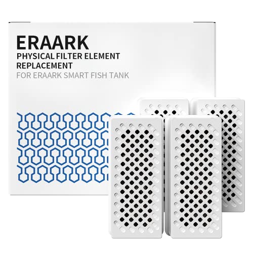 ERAARK Filter Media Replacement Physical Filter cartridges Smart Fish Tank 4-Pack (4pack Physical Filter)