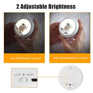 AIMILAR Night Light, Rechargeable Motion Sensor Light with Adjustable Brightness and 3 Mounting Options, Ideal Kids Night Lights, Gifts for Cat Lovers for Bedroom or Bathroom