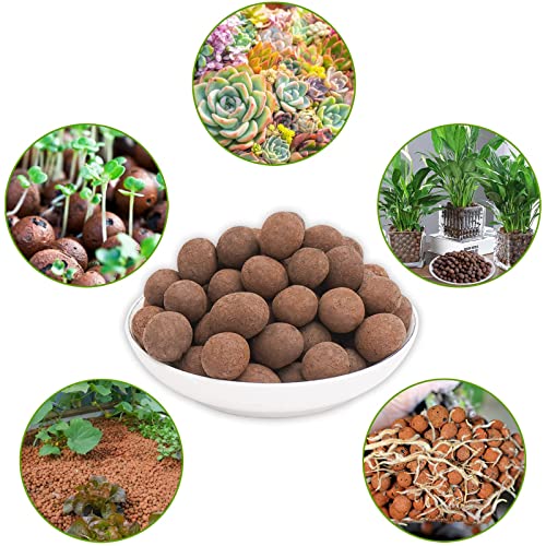 Halatool 10 LB Organic Clay Pebbles 4mm-16mm Leca for Plants 100% Natural Hydroton Clay Pebbles for Hydroponic Growing Gardening Orchids Drainage Decoration Aquaponics