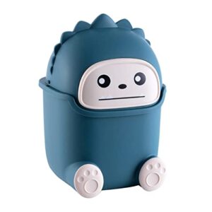 ochine mini trash can mini desktop wastebasket with lid cute cartoon monster deer desk trash can countertop trash bin tabletop waste bin garbage can for home office bathroom kitchen bedroom