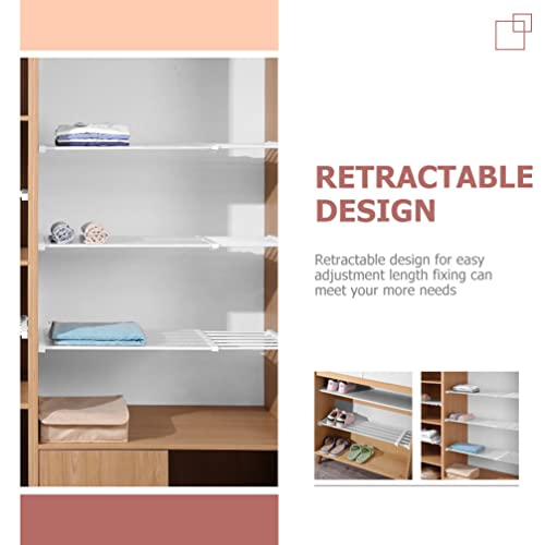 Cabilock Cabinet Shelf Metal Shelving Expandable Closet Tension Shelf Rod Organizer for Bathroom Kitchen Cupboard Wardrobe Bookshelf Storage Rack 50-80cm Cabinet Shelf Metal Shelving