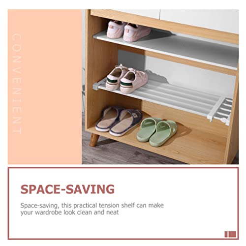 Cabilock Cabinet Shelf Metal Shelving Expandable Closet Tension Shelf Rod Organizer for Bathroom Kitchen Cupboard Wardrobe Bookshelf Storage Rack 50-80cm Cabinet Shelf Metal Shelving