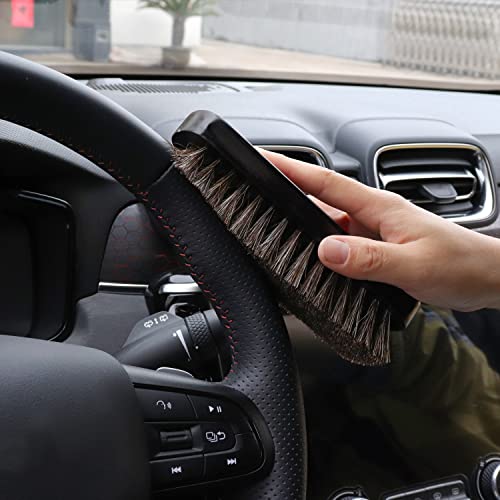 Leather Cleaning Care Tool Kit Car Care Washes & Waxes Kits Used for Cleaning, Waxing & Polishing of Leather Apparel, Furniture, Auto Interiors, Seats, Sofas, Shoes, Bags and Accessories 8 PCS Set