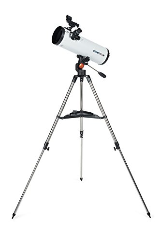 Celestron 21079 Cometron 114AZ Reflector Telescope, White & AstroMaster Telescope Accessory Kit