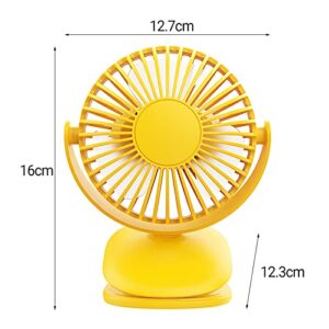 Yirepny Rechargeable Clip on Fan, USB Fan Mute Natural Wind Summer Desk Clip on Mini Portable Fan, Small Fan with Sturdy Clamp for Home,Office,Outdoor White