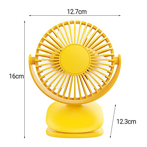 Yirepny Rechargeable Clip on Fan, USB Fan Mute Natural Wind Summer Desk Clip on Mini Portable Fan, Small Fan with Sturdy Clamp for Home,Office,Outdoor White