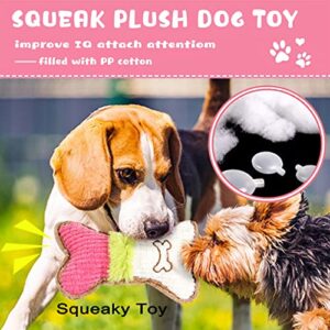 UETZLTB Puppy Chew Toys for Teething Small Dogs 5 Pack Puppy Toys Small Dog Chew Toys for Puppies Interactive Rubber Puppy Dog Teething Toys for Teeth Cleaning Funny Cute Soft Plush Squeaky Dog Toy