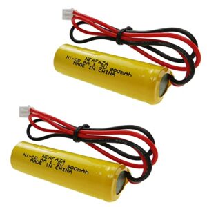 NEAFAZA 1.2v 900mAh Ni-CD AA Exit Sign Emergency Light Battery Replacement Compatible with Unitech AA900mAh OSA268 ELB CS01 Lithonia Battery EXR LED EL M6 (2 Pack)