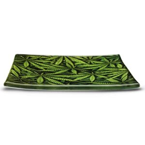 Tempered Glass Rolling Tray - Vibrant Design & Color - 6.25'' x 4.75''