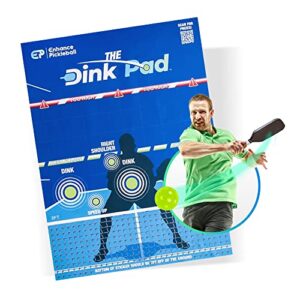 the official dink pad by enhance pickleball - pickleball rebounder training aid - practice your dinks and improve your pickleball game - transform any wall into a pickleball court and net