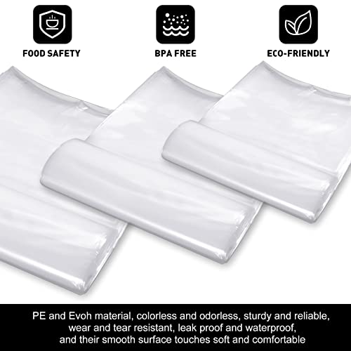 60 Pack 3 Size Poultry Shrink Bags Chicken 3 Size Clear Poultry Heat Shrink Wrap with 100 Pcs White Ties and 2 Pcs Clear Silicone Straw for Rabbits Turkey Meat Food Storage