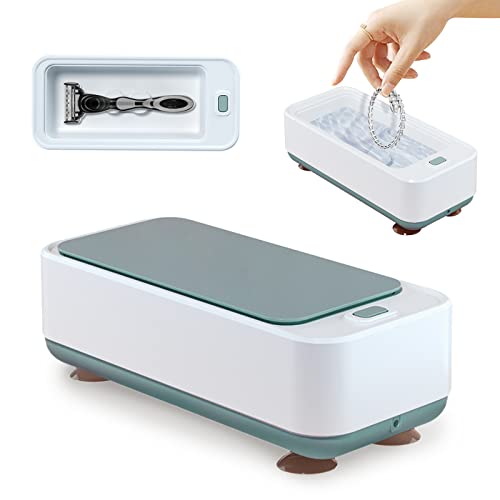 Ultrasonic Glasses Cleaner, Small Ultrasonic Cleaner, Household Ultrasonic Jewelry Cleaner- Portable Professional Ultrasonic Cleaner for Cleaning Jewelry Eyeglass Watch Ring Necklace & Make-up Brush