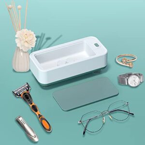 Ultrasonic Glasses Cleaner, Small Ultrasonic Cleaner, Household Ultrasonic Jewelry Cleaner- Portable Professional Ultrasonic Cleaner for Cleaning Jewelry Eyeglass Watch Ring Necklace & Make-up Brush