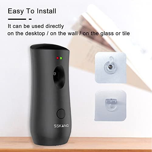 Automatic air freshener dispenser, wall-mounted automatic Air Freshener Sprays sprayer for Home indoor, Airport, Bedroom, Hotel, Office, Commercial Place (Black)