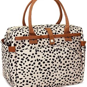 Lunch Bag Women Insulated Lunch Box Large Cooler Lunchbox Tote Bags Adult Reusable Boxes for Ladies Work Picnic School Beach (Cheetah-Apricot)