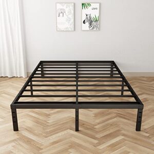 LOBEEDD 18 Inch Full Size Bed Frame Tall Heavy Duty Metal Platform Bed Frames with 3500 lbs Steel Slat Support/No Box Spring Needed/Easy Assembly/Noise Free (Black)